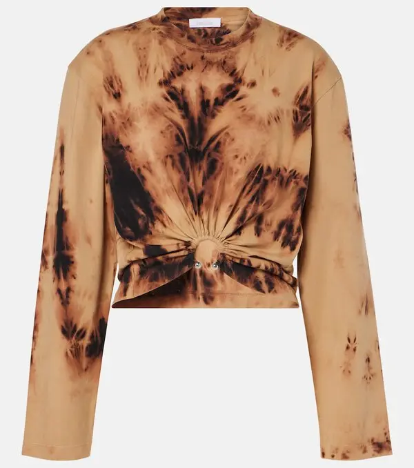 Rabanne Tie-dye Cotton Jersey T-shirt - Black