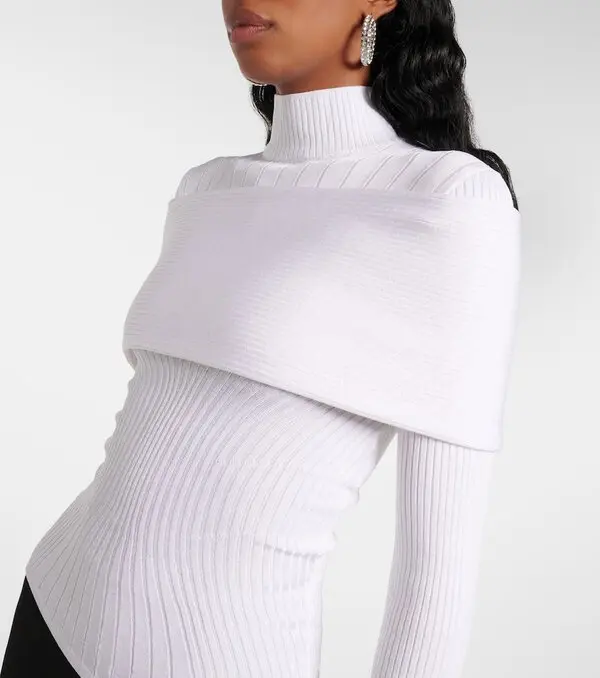 MUGLER Ribbed-knit Top