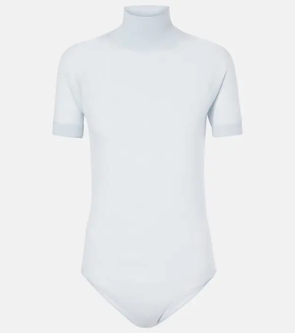 Alaïa Wool Bodysuit - Blue