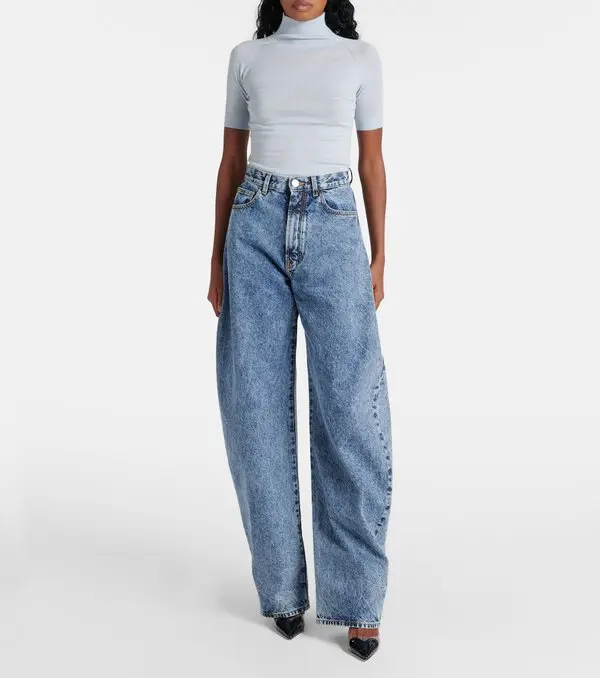 Alaïa Wool Bodysuit - Blue