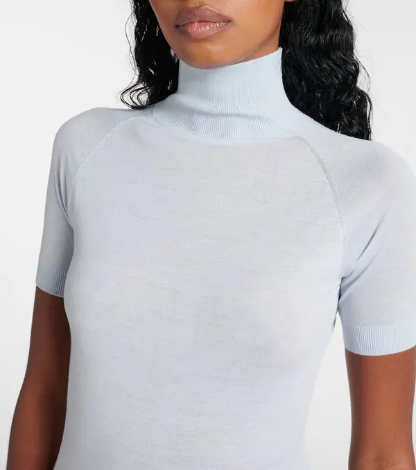 Alaïa Wool Bodysuit - Blue