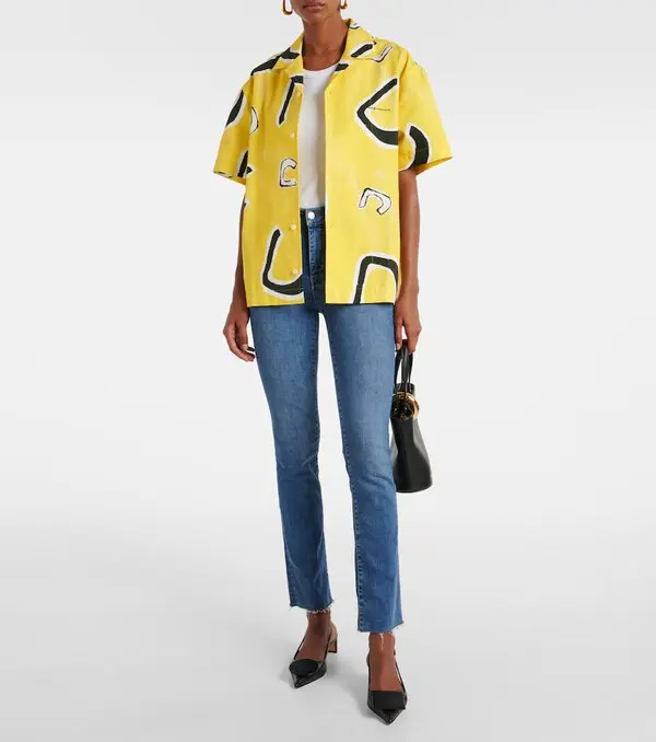 FRAME Le High Straight Slim Jeans - Blue