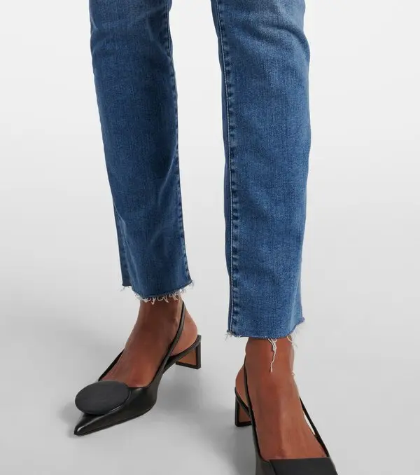 FRAME Le High Straight Slim Jeans - Blue