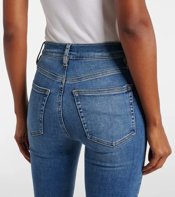 FRAME Le High Straight Slim Jeans - Blue