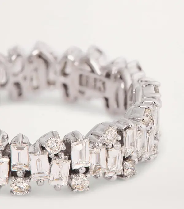 SUZANNE KALAN Gold And Diamond Shimmer Eternity Ring