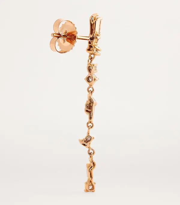 SUZANNE KALAN 18k Diamond Drop Earrings - Rose Gold