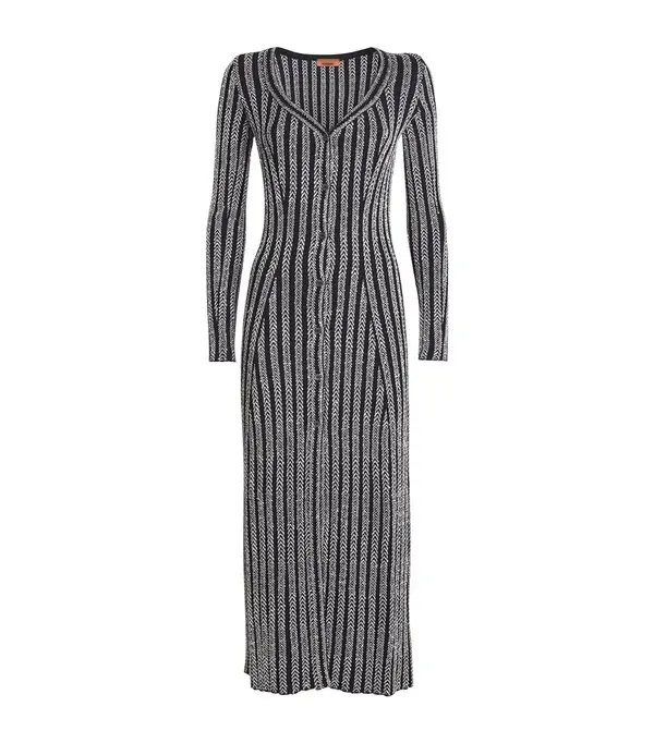 knee length dresses for ladies Phyllis Metallic Knit Cardigan