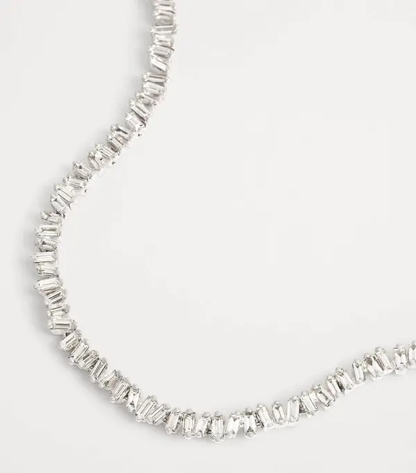 SUZANNE KALAN Gold And Diamond Mini Classic Tennis Necklace