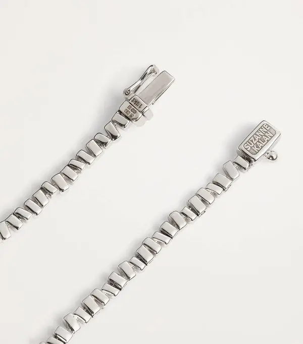 SUZANNE KALAN Gold And Diamond Mini Classic Tennis Necklace