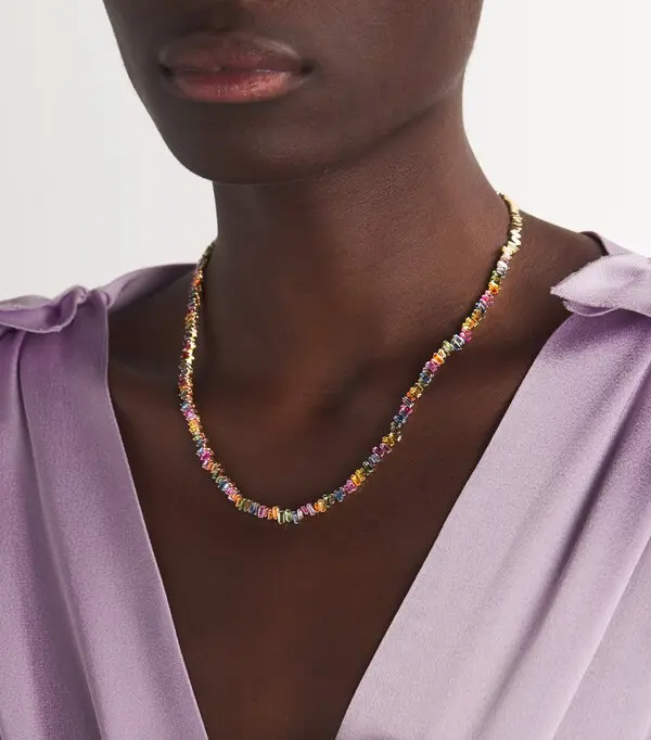 SUZANNE KALAN Yellow Sapphire Tennis Necklace
