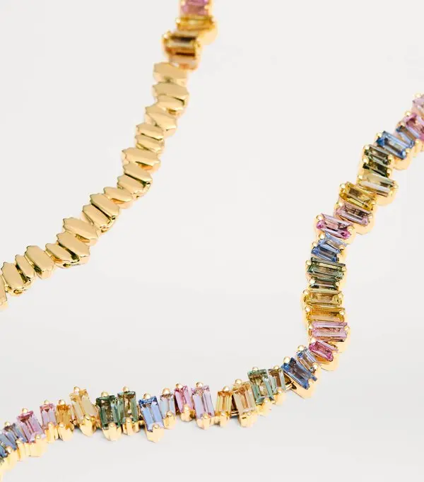 SUZANNE KALAN Yellow Sapphire Tennis Necklace