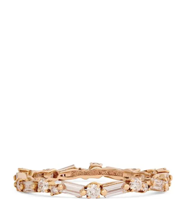 SUZANNE KALAN Thin Mix Eternity Ring - Rose Gold