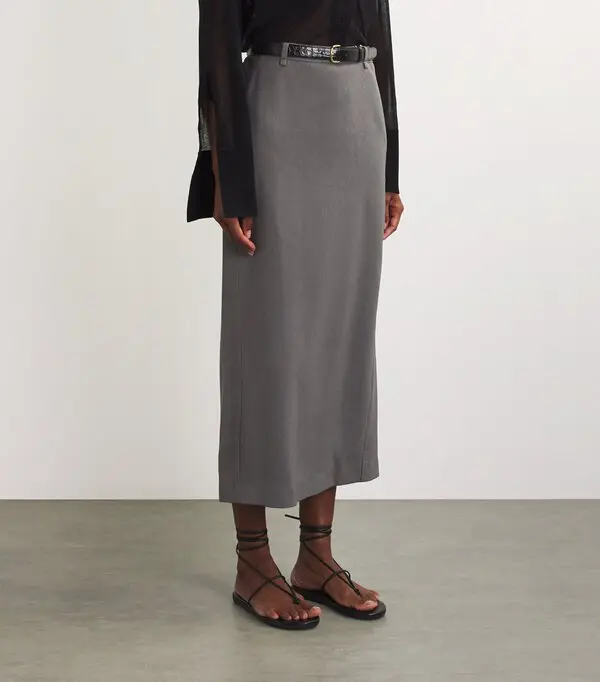 LE17SEPTEMBRE Twill Belted Pencil Skirt