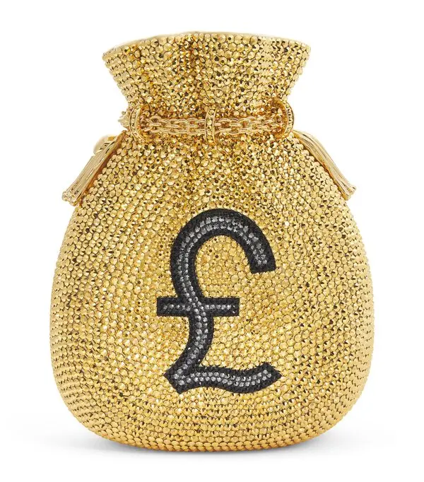 Judith Leiber British Money Bags Novelty Clutch - Gold