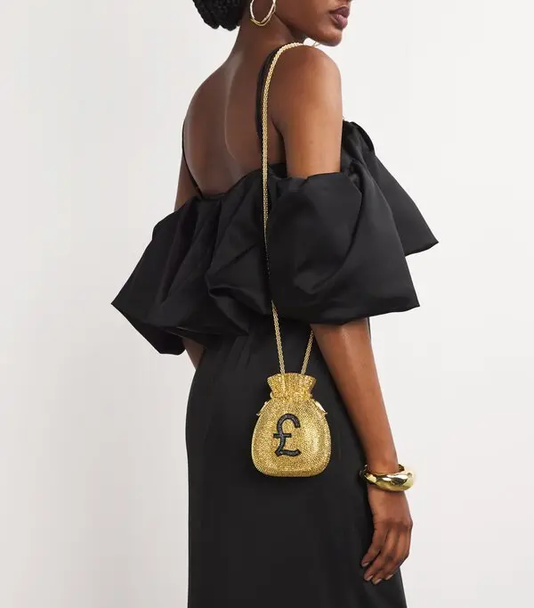 Judith Leiber British Money Bags Novelty Clutch - Gold