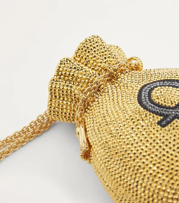 Judith Leiber British Money Bags Novelty Clutch - Gold