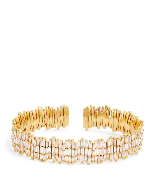 SUZANNE KALAN Yellow And Diamond Classic Fireworks Bangle - Gold