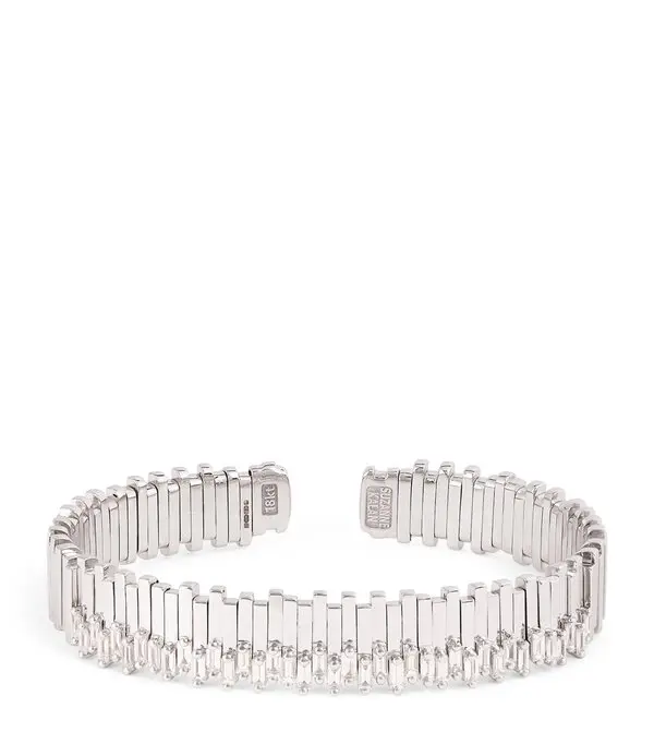 SUZANNE KALAN Golden Age Diamond Bangle - White
