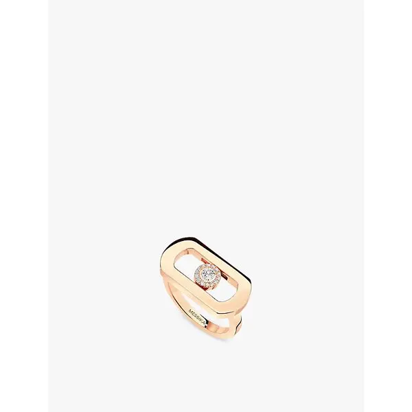 Messika So Move 18ct Gold And Diamond Ring - Pink Gold