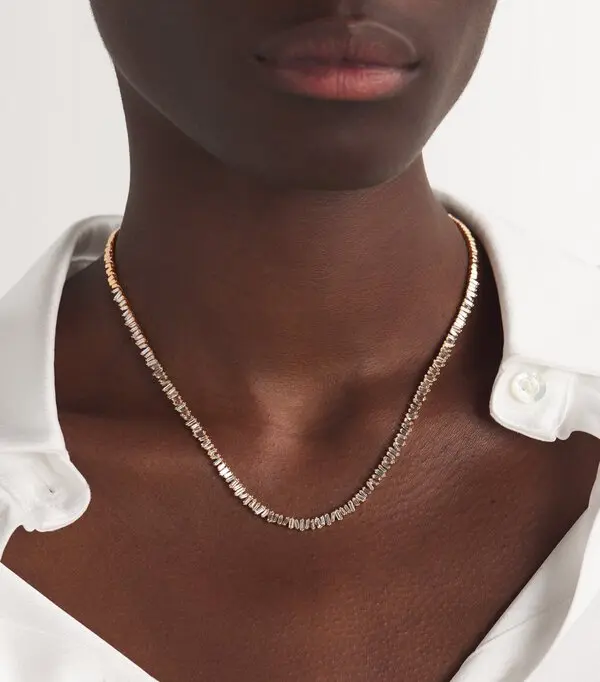 SUZANNE KALAN Diamond Mini Classic Tennis Necklace
