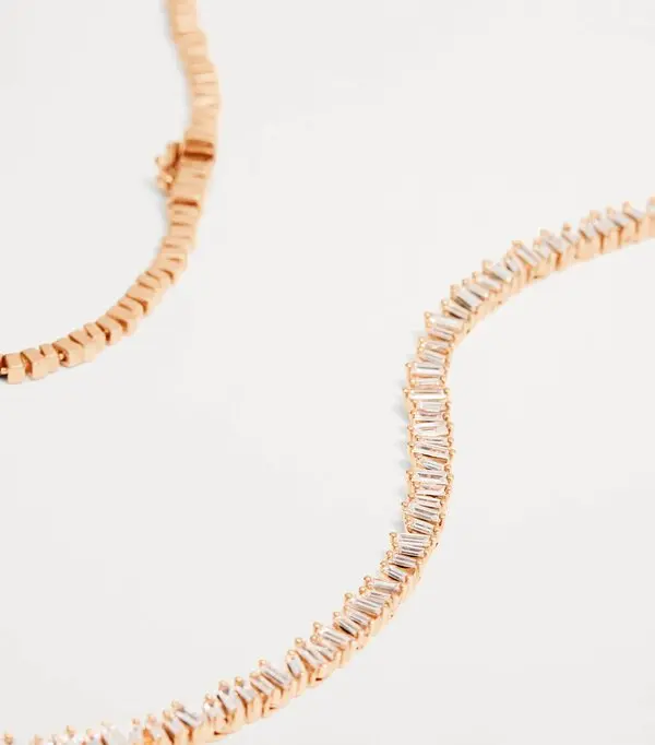 SUZANNE KALAN Diamond Mini Classic Tennis Necklace