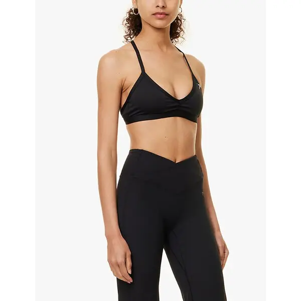GYMSHARK Minimal Triangle-cup Stretch-woven Sports Bra - Black