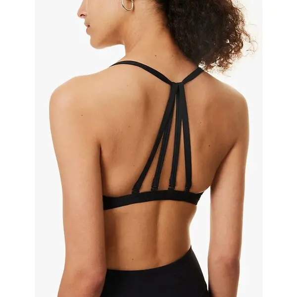 GYMSHARK Minimal Triangle-cup Stretch-woven Sports Bra - Black