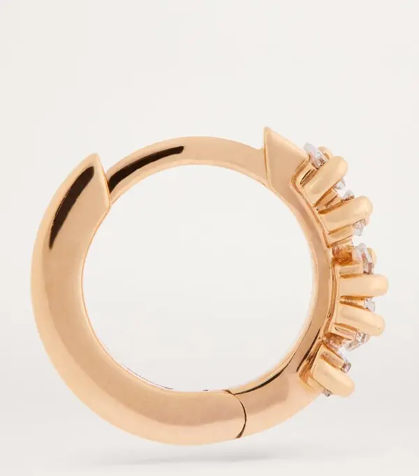 SUZANNE KALAN Diamond Huggie Earrings - Rose Gold