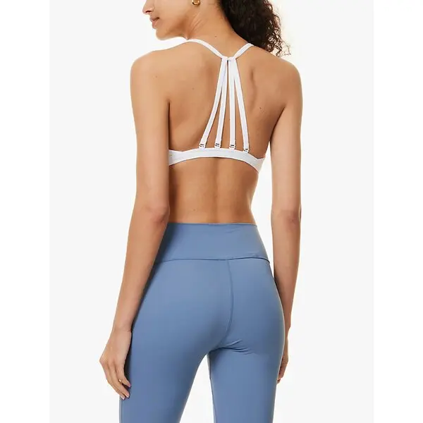 GYMSHARK Minimal Triangle-cup Stretch-woven Sports Bra - White