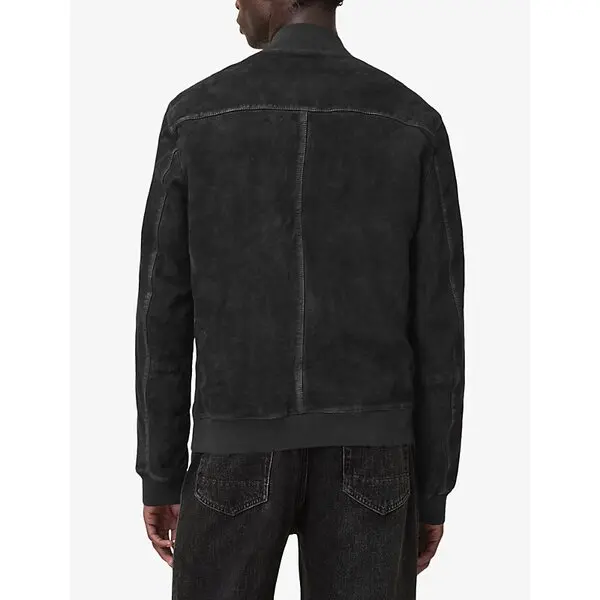 ALLSAINTS Kemble Regular-fit Zip-up Suede Bomber Jacket - Black