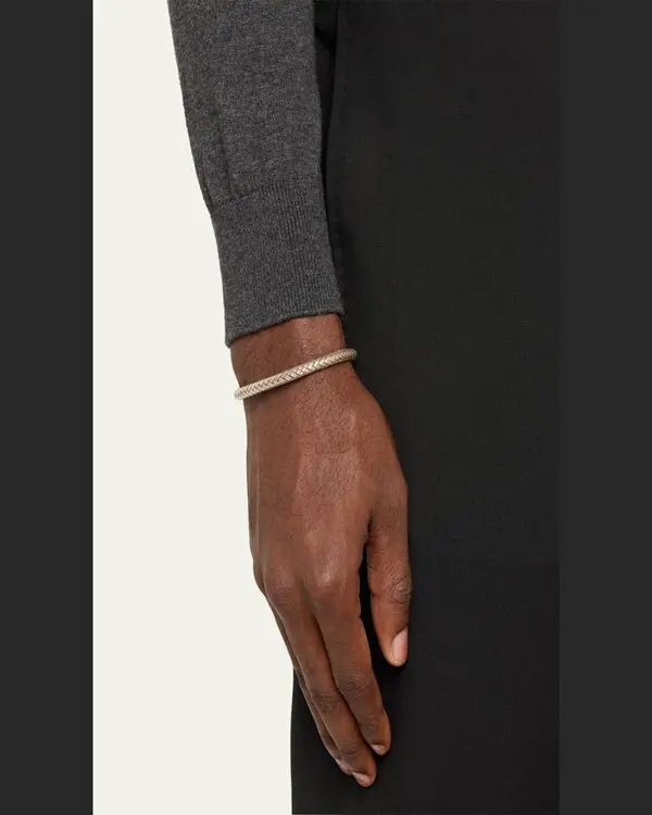JAN LESLIE Braided Sterling Cuff Bracelet