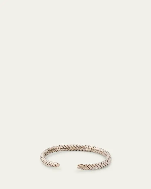 JAN LESLIE Braided Sterling Cuff Bracelet