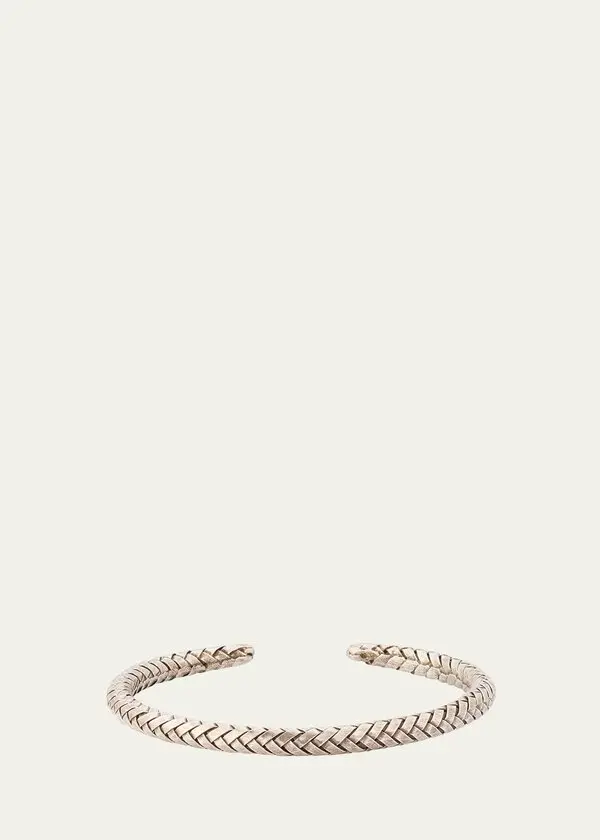 JAN LESLIE Braided Sterling Cuff Bracelet