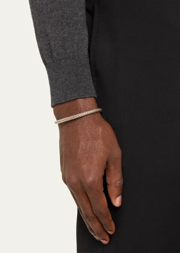 JAN LESLIE Braided Sterling Cuff Bracelet