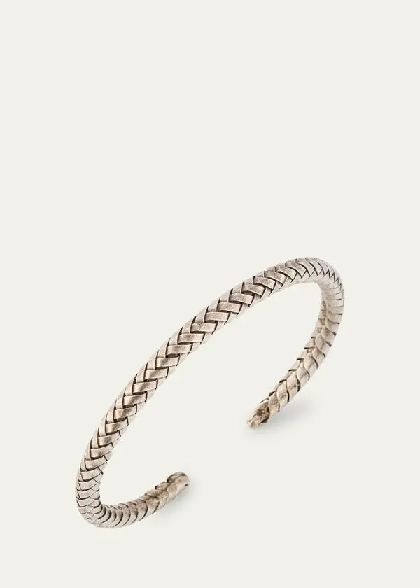 JAN LESLIE Braided Sterling Cuff Bracelet