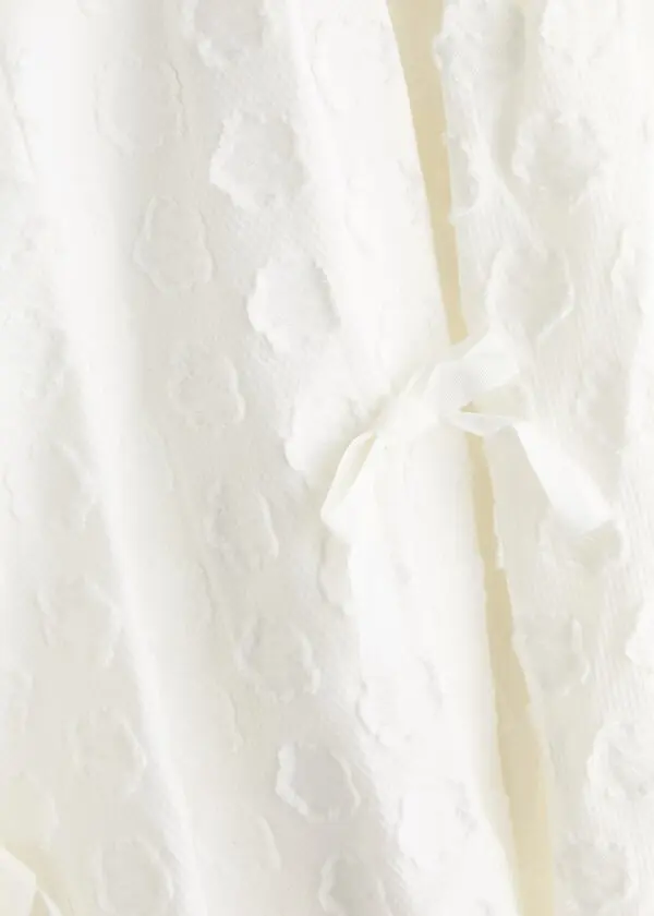 SISTER JANE Nana Bow-embellished Cotton-blend Mini Dress