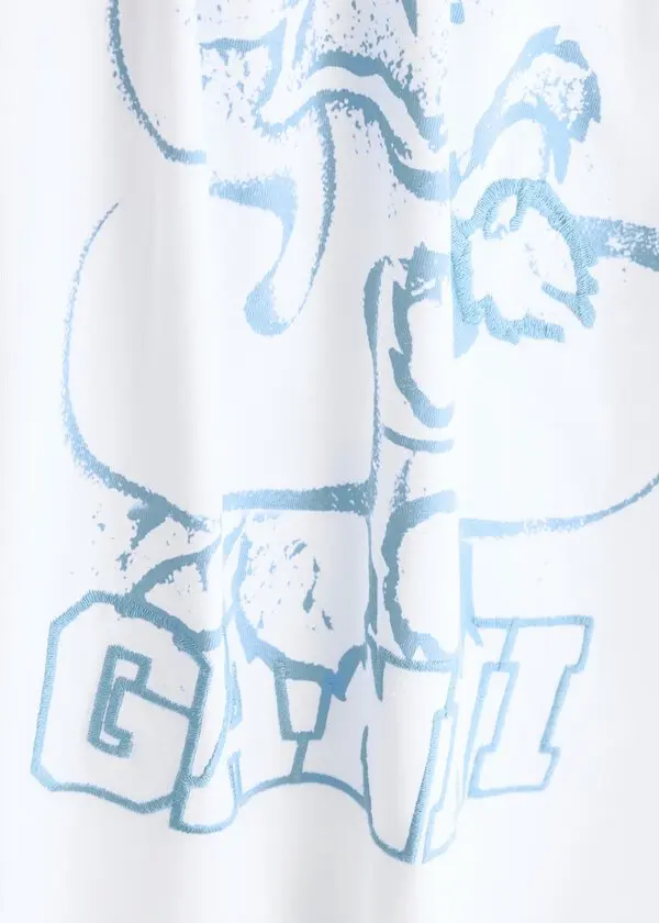 GANNI Logo-embroidered Cotton Top