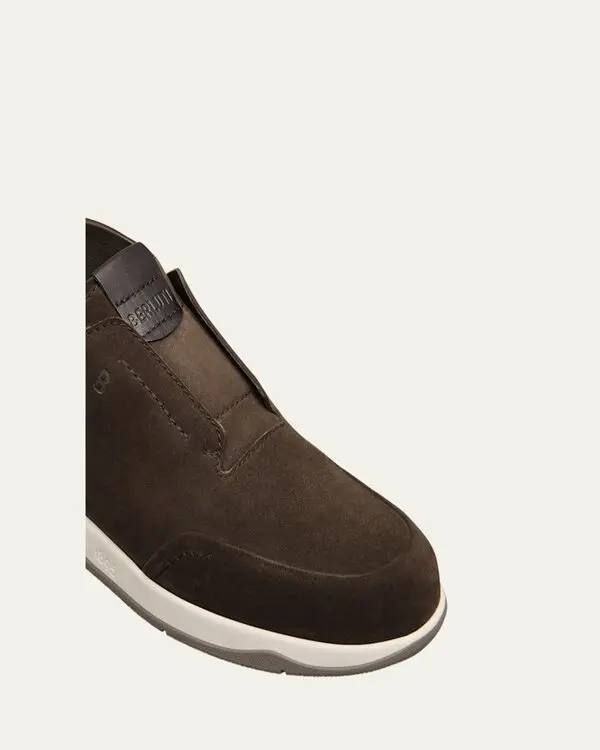 Berluti Echappee Suede Slip-on Boots