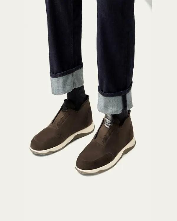 Berluti Echappee Suede Slip-on Boots