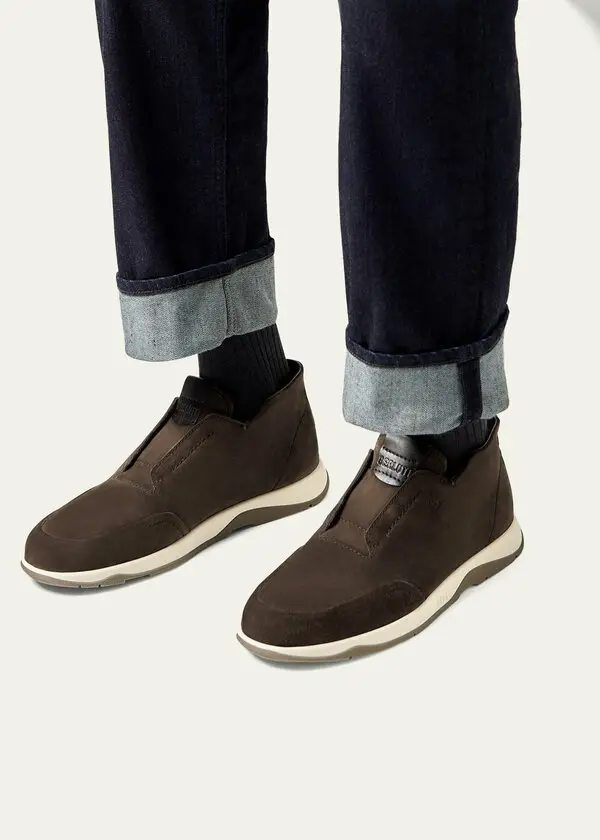 Berluti Echappee Suede Slip-on Boots