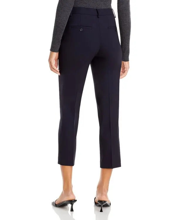 Theory Treeca Wool-blend Cropped Pants - Deep Navy