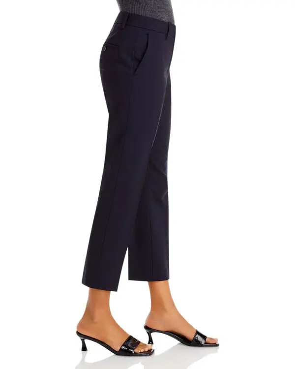Theory Treeca Wool-blend Cropped Pants - Deep Navy