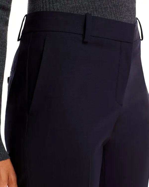 Theory Treeca Wool-blend Cropped Pants - Deep Navy