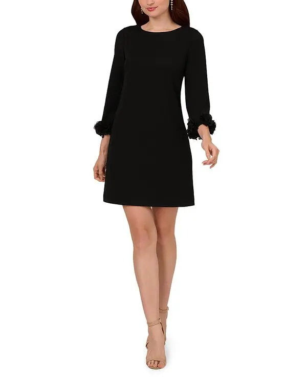 Adrianna Papell Crepe Mini Dress In Black - 70% Off | Editorialist