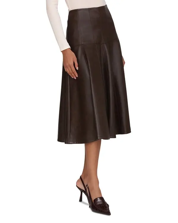 Bagatelle Faux Leather A-line Skirt