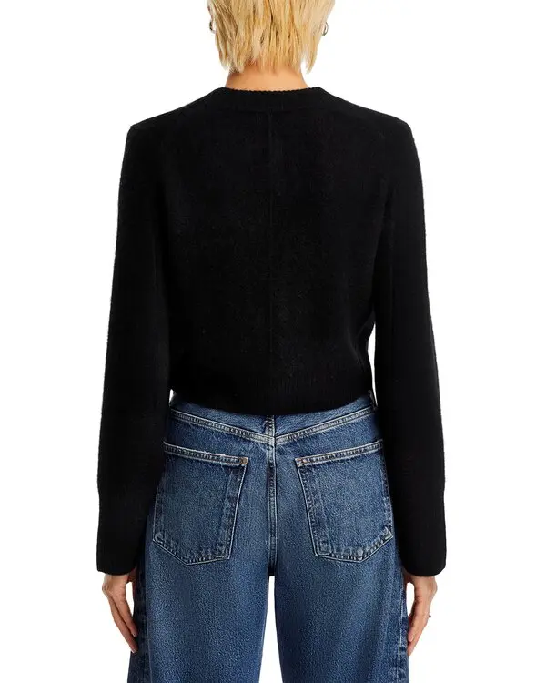 Aqua 100% Cashmere Cropped Cardigan
