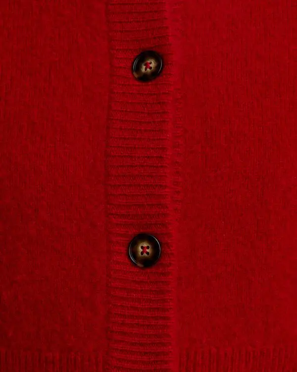 Aqua 100% Cashmere Cropped Cardigan - Cinnamon