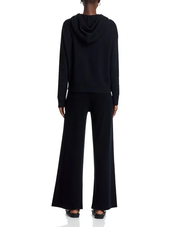 Aqua 100% Cashmere Drawstring Pants - Black