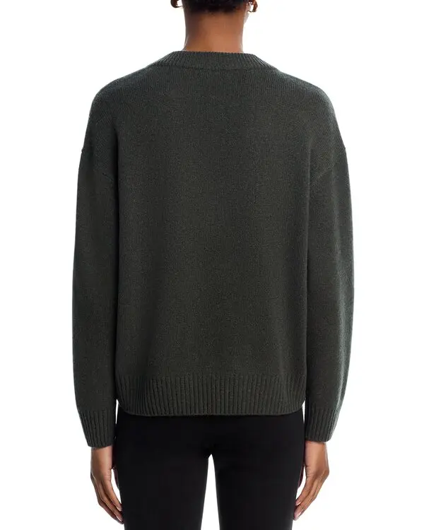 Aqua 100% Cashmere Drop Shoulder V-neck Sweater