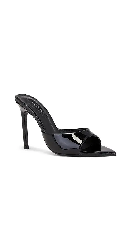 TONY BIANCO Malibu Mule Stiletto Heel - Black Patent